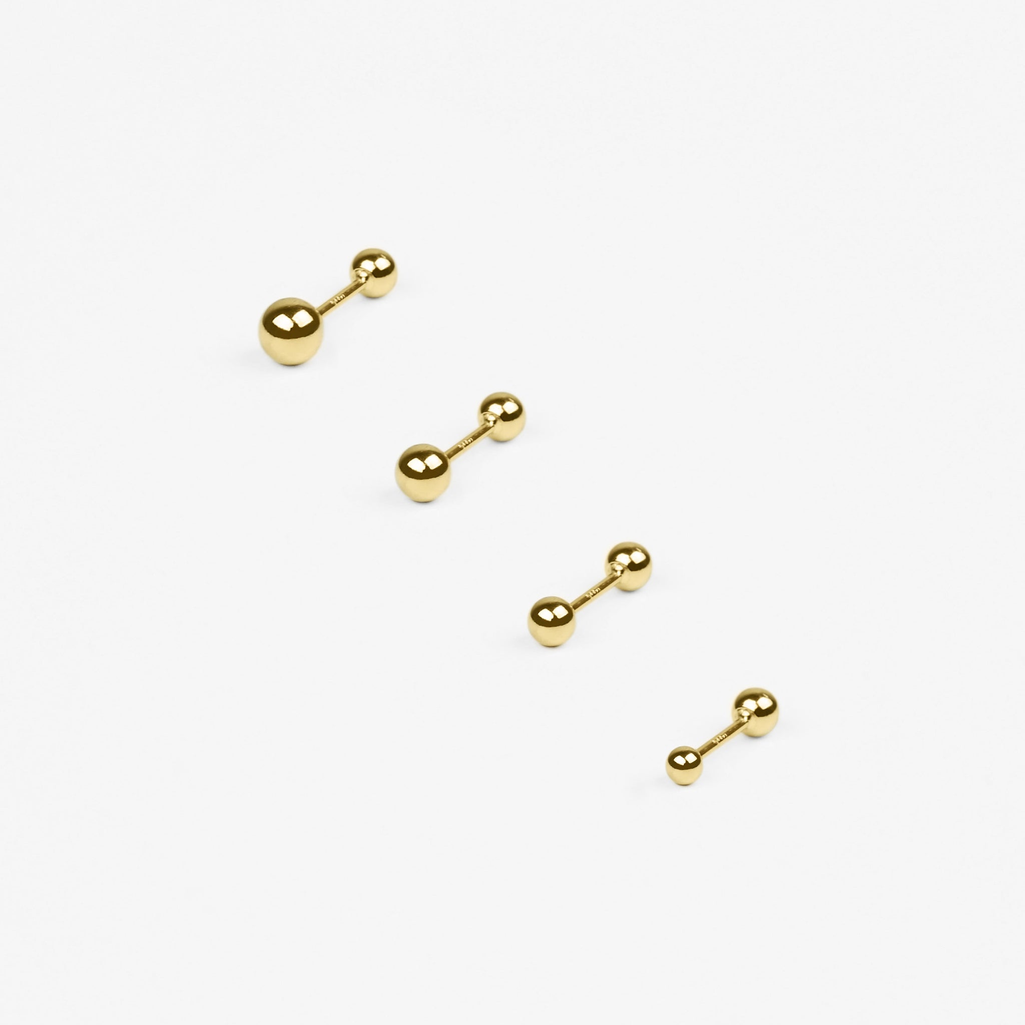 14k Solid Gold Ball Stud Earring – a day like