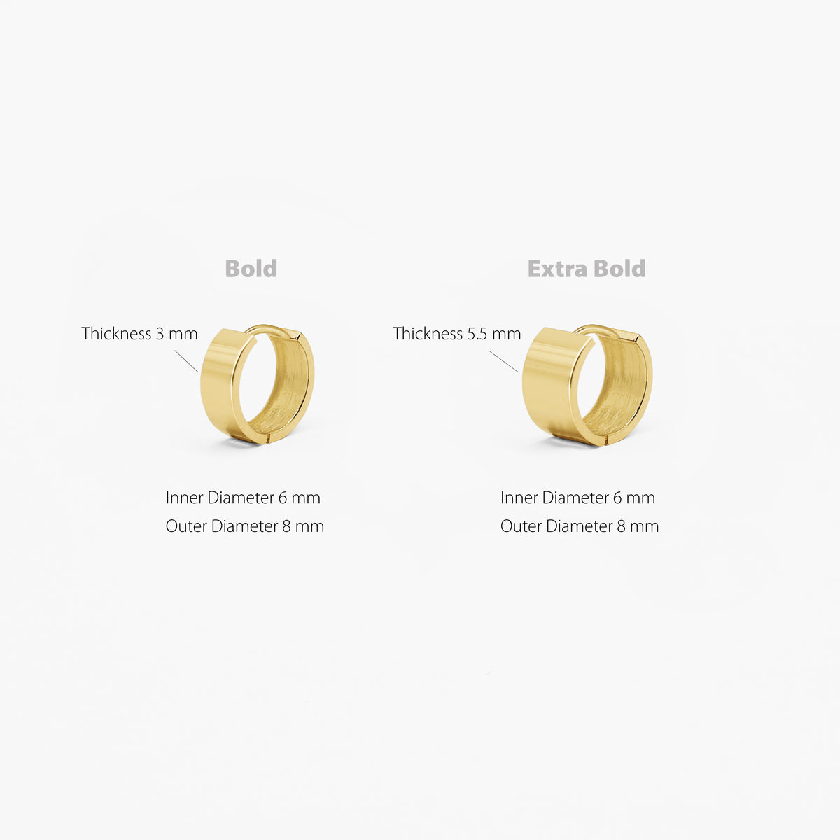 14k Solid Gold Extra Bold Hoop Earring – a day like