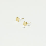 14k Solid Gold Square Stud Earring – a day like