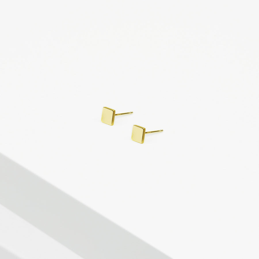 14k Solid Gold Square Stud Earring – a day like