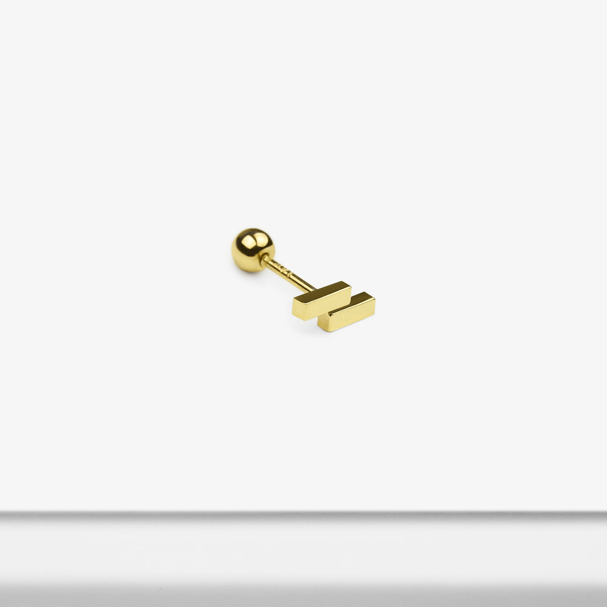 14k Solid Gold Double Bar Earring – a day like