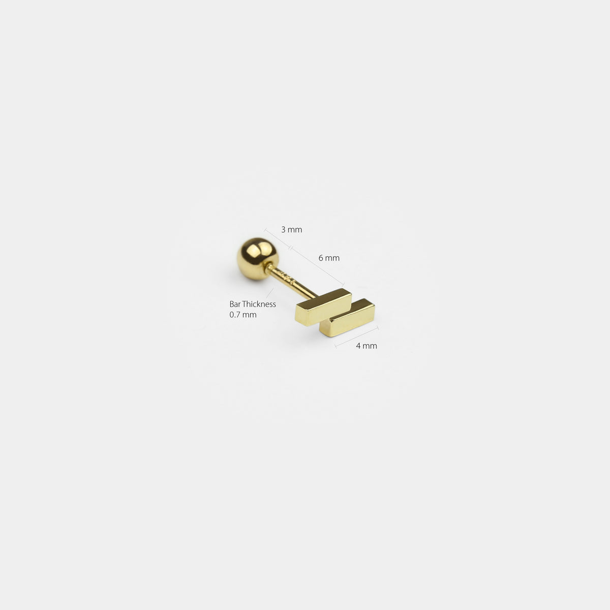 14k Solid Gold Double Bar Earring – a day like
