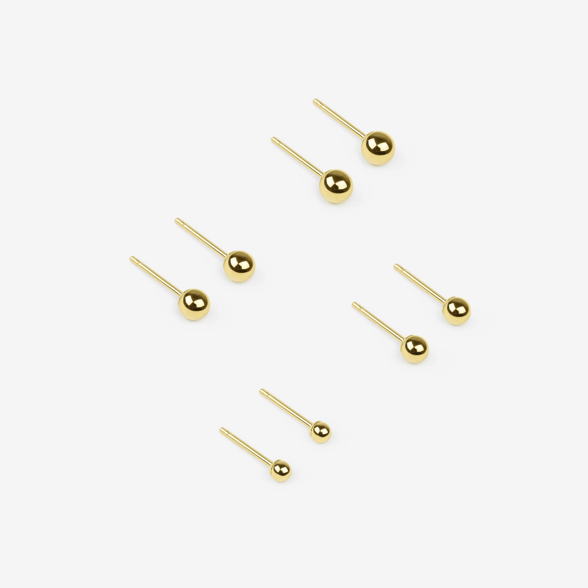 14k Solid Gold Ball Stud Earrings – a day like