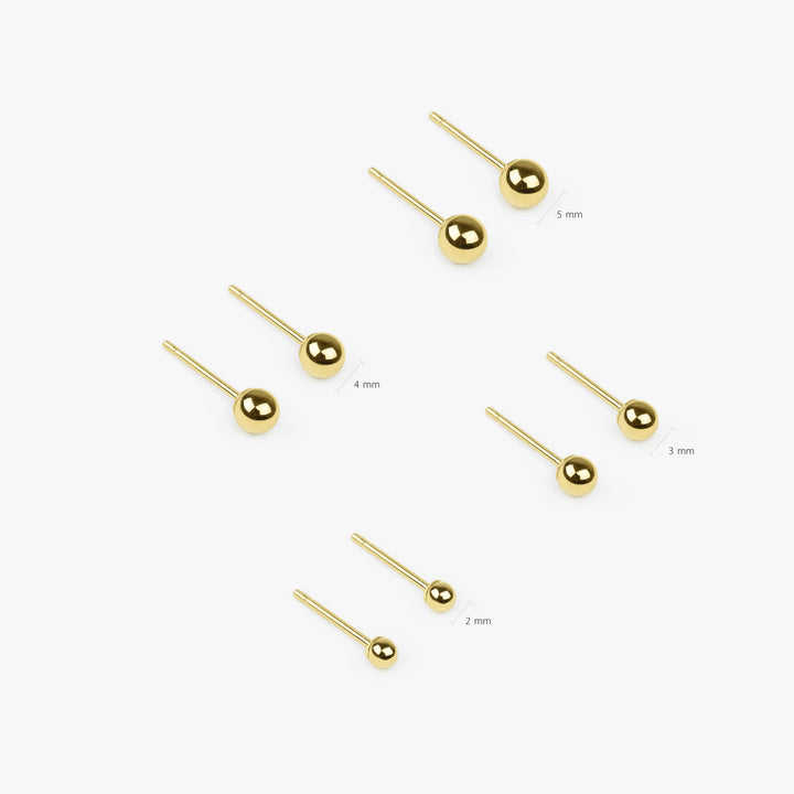 14k Solid Gold Ball Stud Earrings – a day like